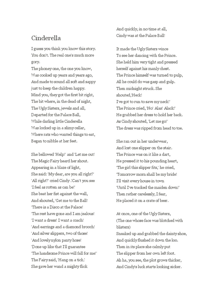 Cinderella by Roald Dahl | Cinderella | Fiction & Literature