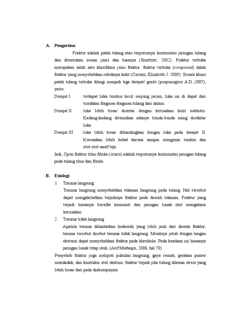 LP Open Fraktur Tibia Fibula | PDF