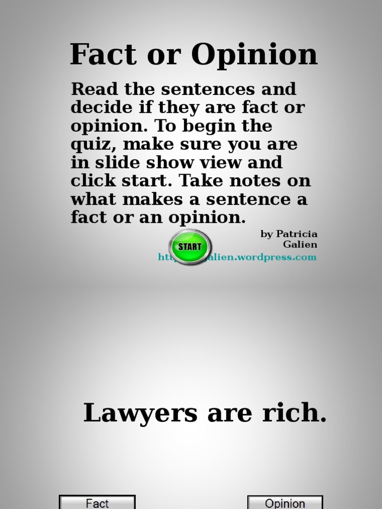 Fact Opinion Quiz | PDF | Justice | Crime & Violence