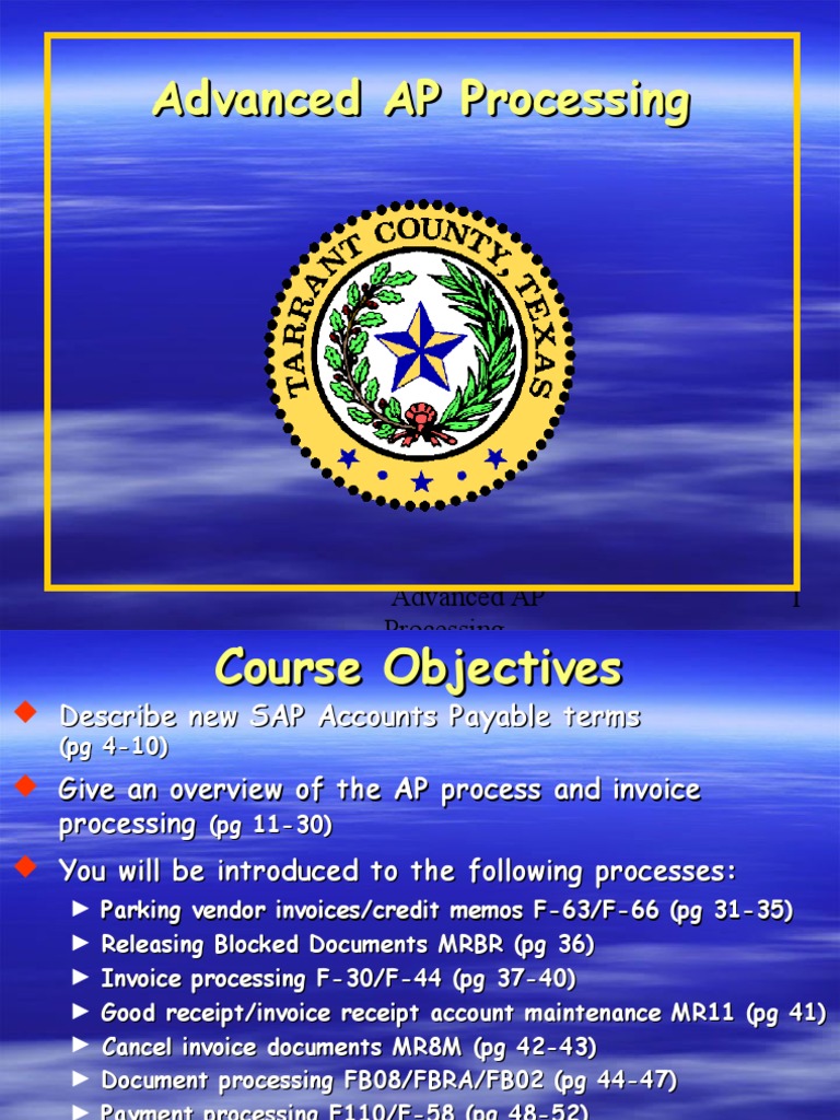 SAP Accounts Payable AP003 | PDF | Accounts Payable | Debits And Credits