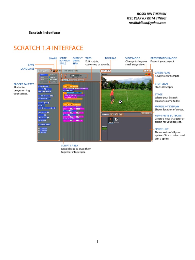 Scratch Tutorials by Rosdi | PDF | Scratch (Programming Language ...