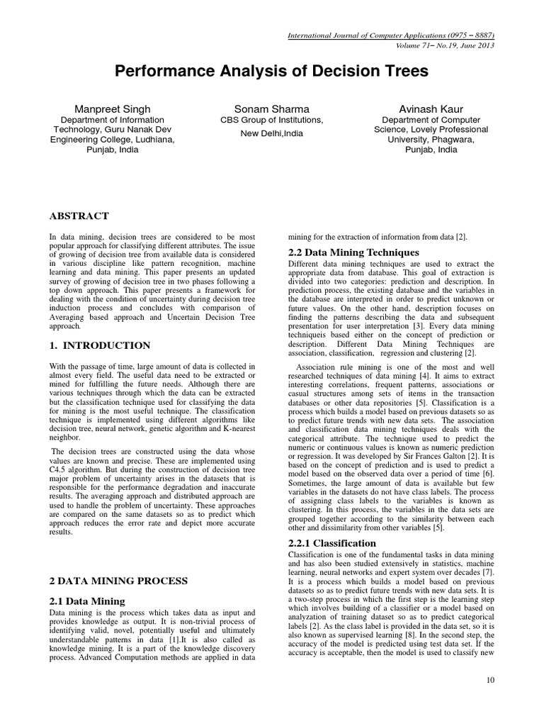 Journal On Decision Tree | PDF | Data Mining | Prediction