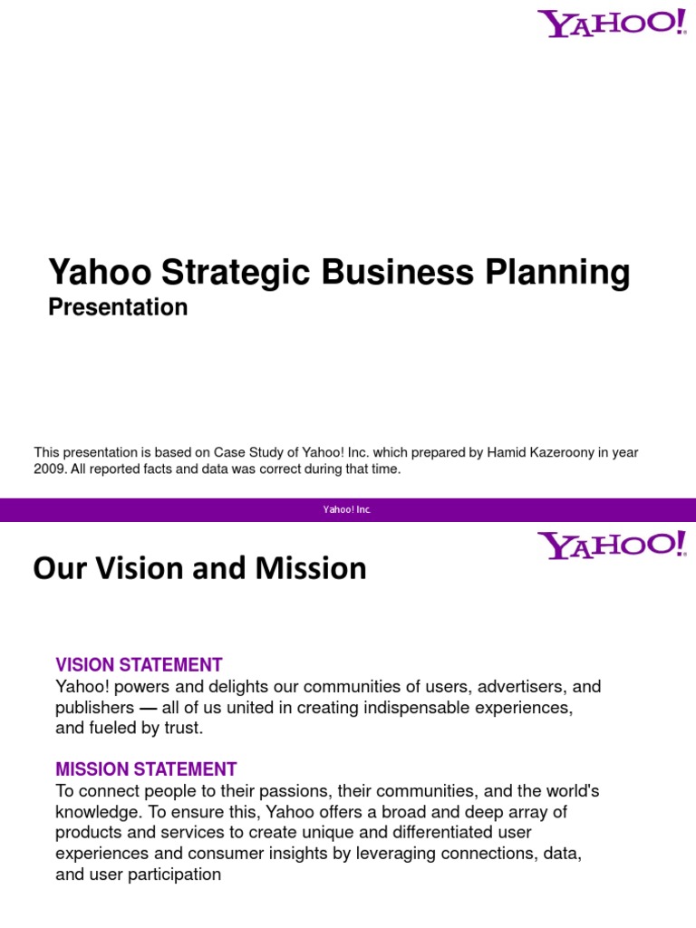 Yahoo | PDF | Yahoo! | Strategic Management