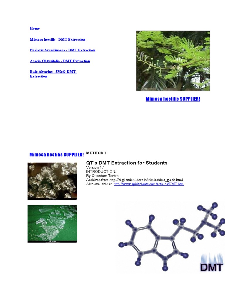 DMT extraction | Psilocybin