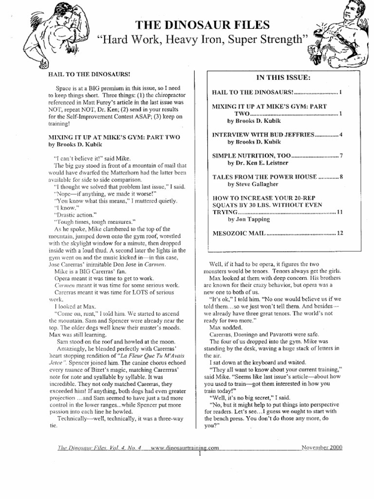 Dino Files, Issue 40 - Nov 2000 | PDF