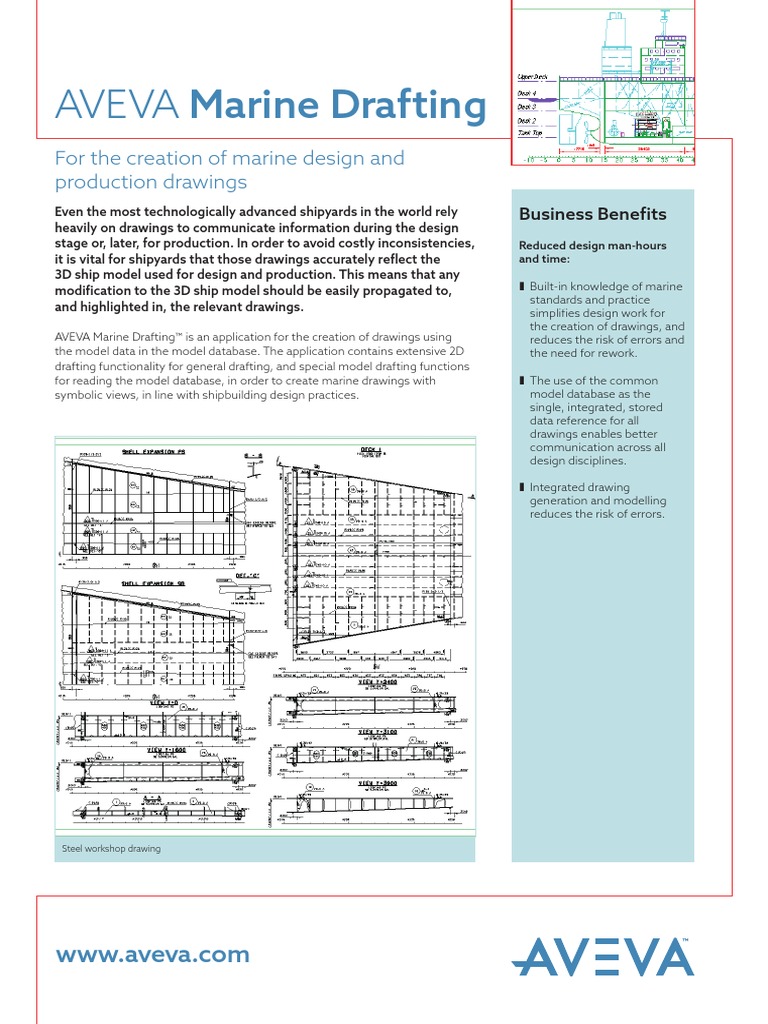 AVEVA Marine Drafting Brochure 12.0 | PDF | Technical Drawing | 3 D ...