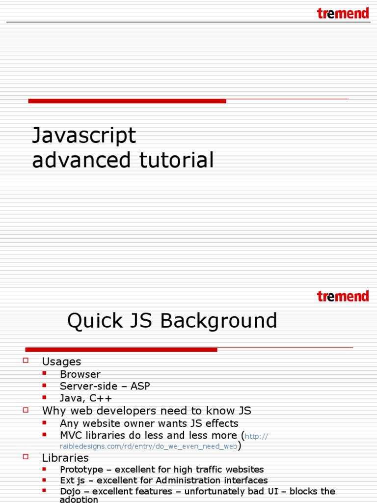 Javascript Advanced Tutorial | Download Free PDF | Java Script | Scope (Computer Science)