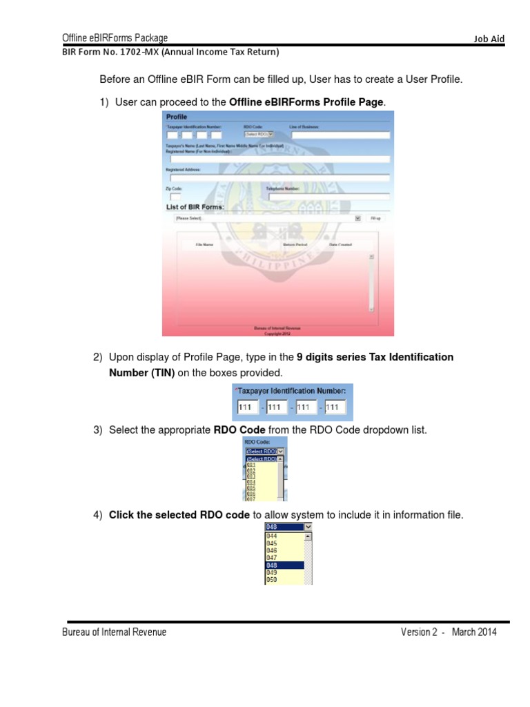 Job Aid For Taxpayers - How To Fill Up 1702-MX Version 2013 | PDF | Tax ...