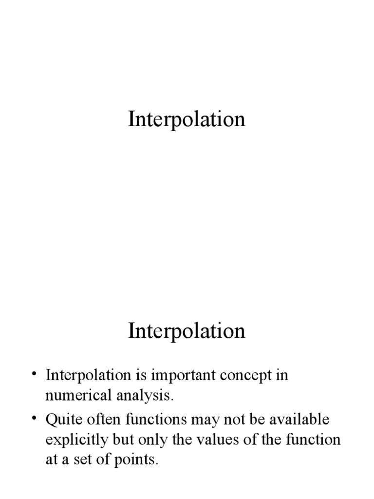 03 Interpolation | PDF | Interpolation | Numerical Analysis