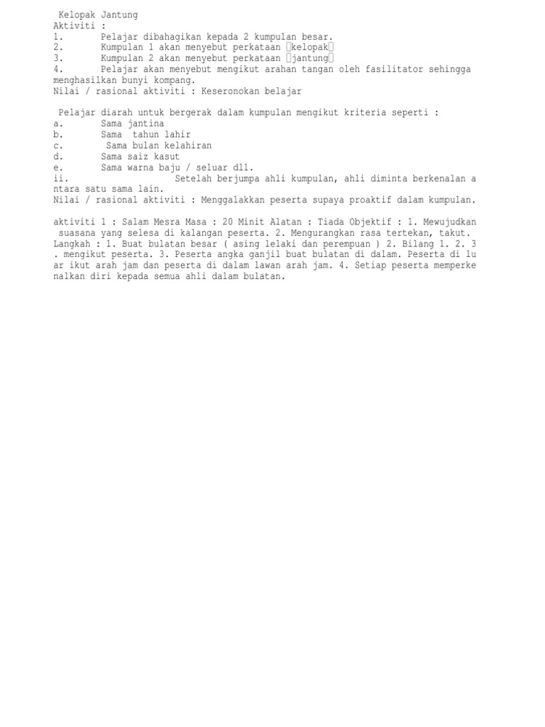 Simple Ice Breaking Activities | PDF