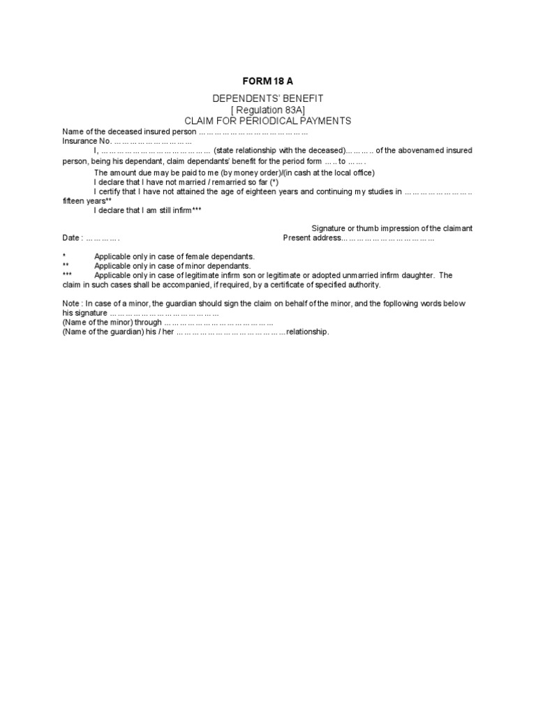 Form 18 A | PDF