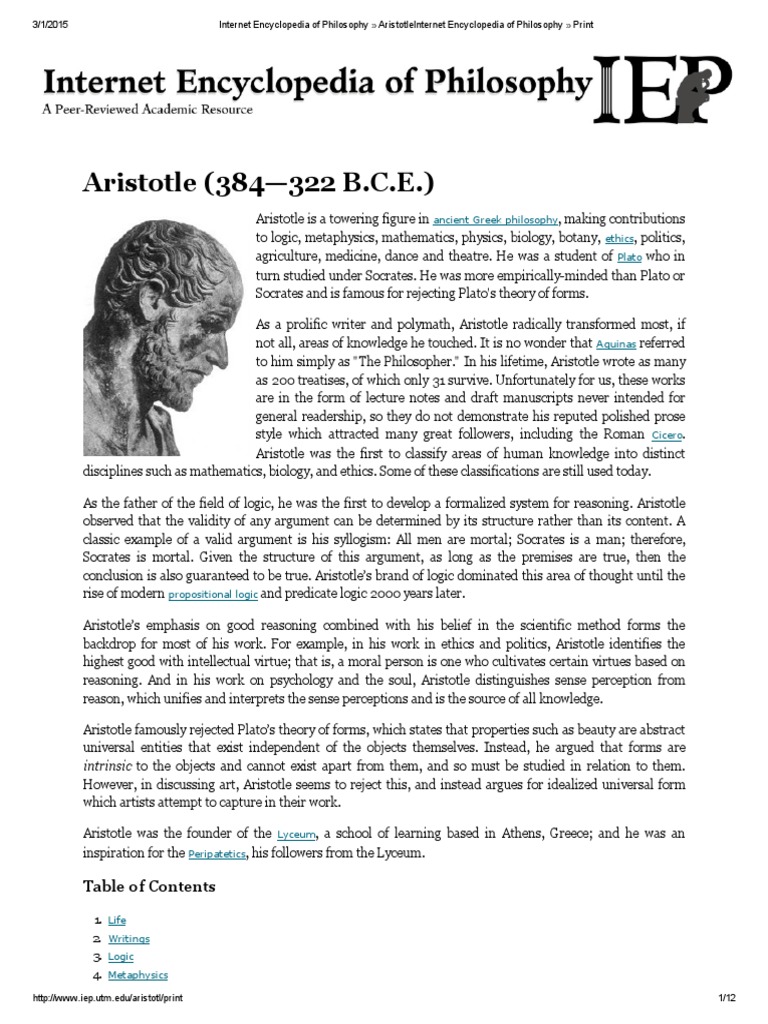 Aristotle | Aristotle | Logic