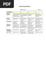 Comic Strip Rubric For Leb P | PDF | Language Arts & Discipline