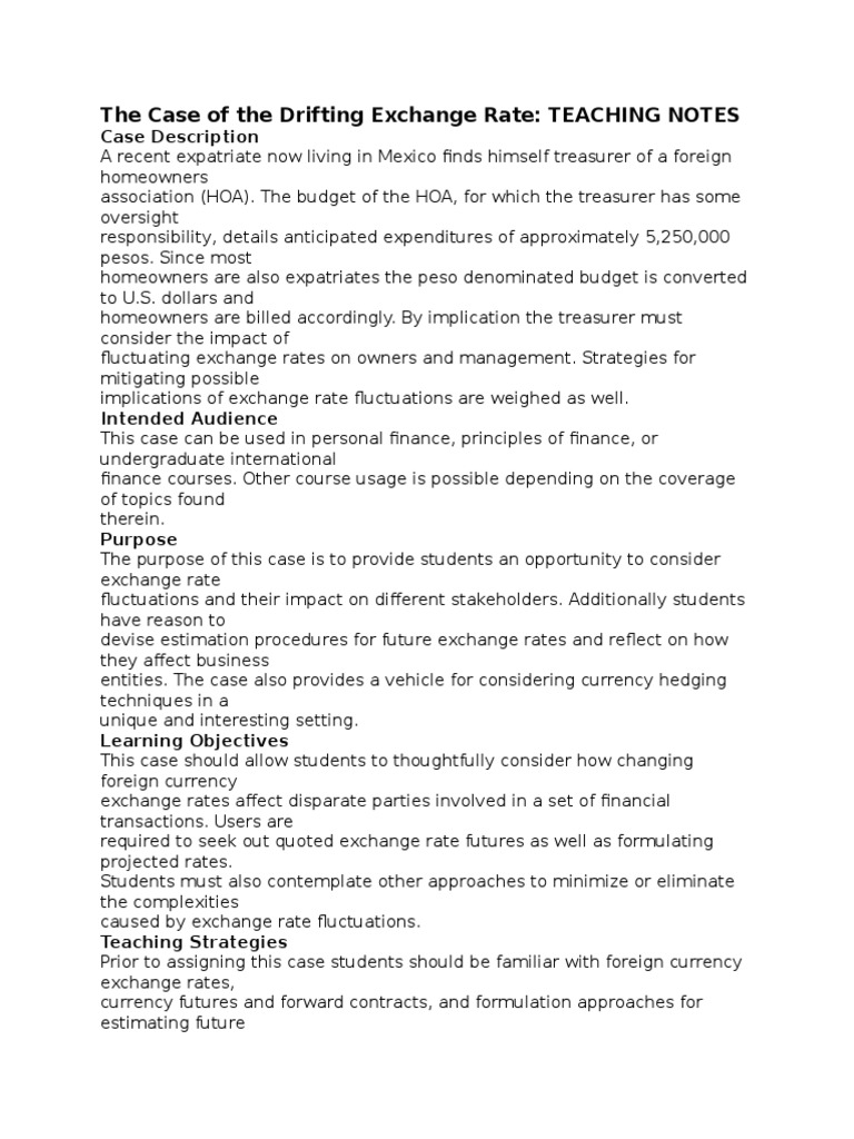 Exchange Rates | PDF | Exchange Rate | Futures Contract
