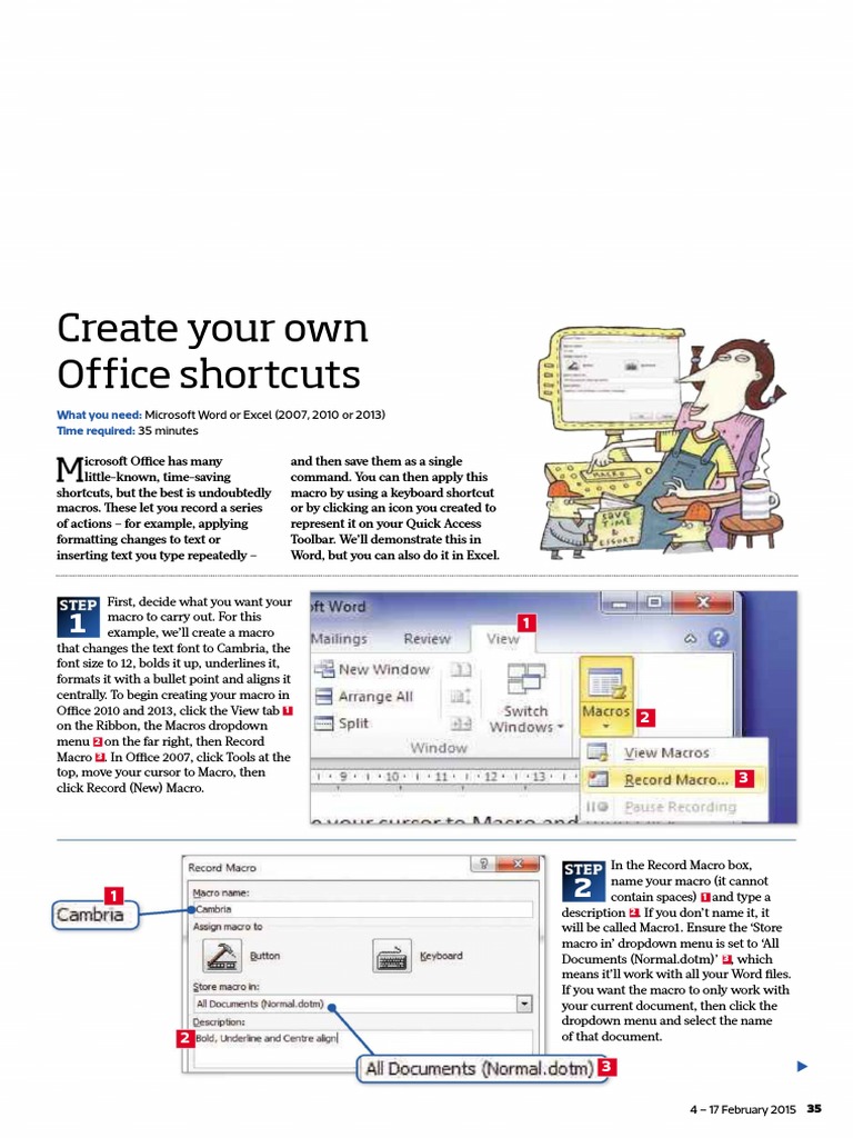 Create Your Own Office Shortcuts | PDF | Visual Basic For Applications ...