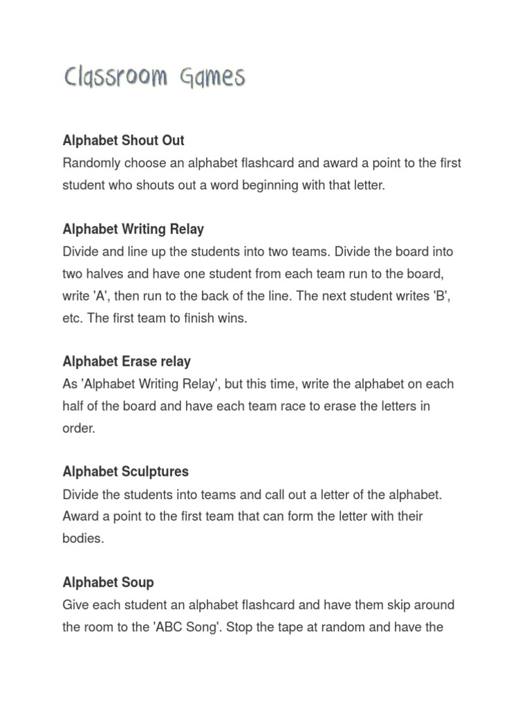 Alphabet Shout Out | PDF