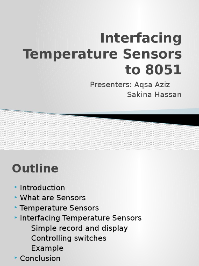 Interfacing Temperature Sensors To 8051 | PDF | Sensor | Microcontroller