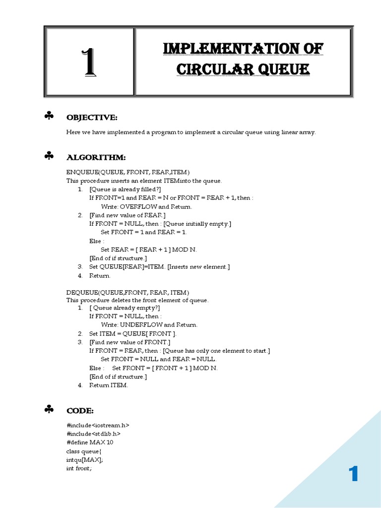 C++ Programs For Computer Science Students | PDF | Queue (Abstract Data ...