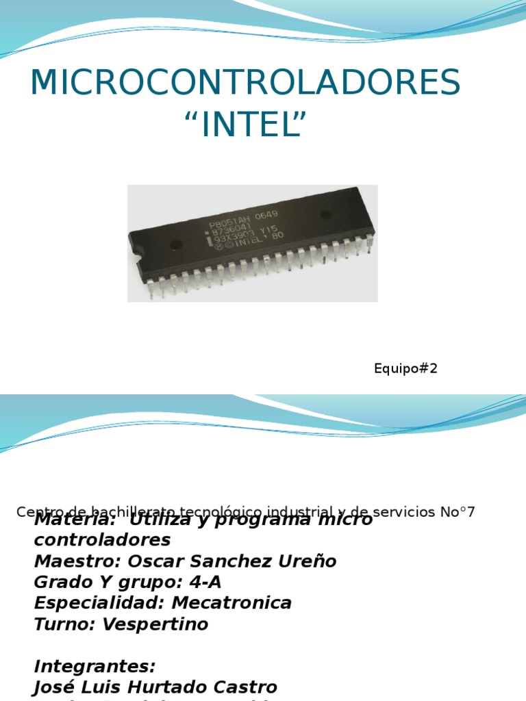 Microcontrolador Intel 8051 y sus Usos | PDF | Microcontrolador ...
