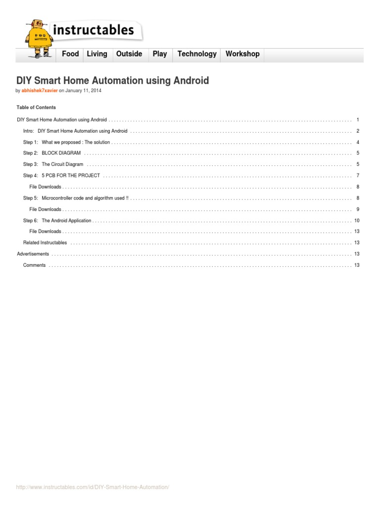 DIY Smart Home Automation | PDF | Microcontroller | Electronic Circuits
