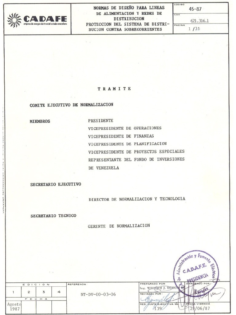 Norma CADAFE 45-87 | PDF