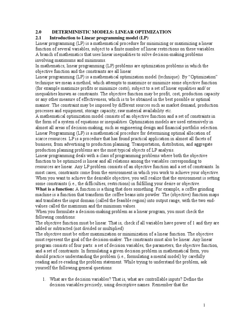 Linear Programming Problem Lpp Pdf Mathematical Optimization Linear Programming