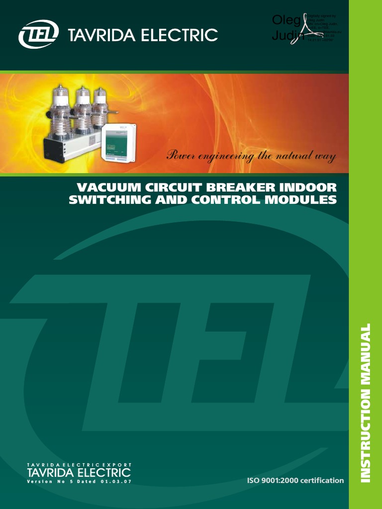 VCB Manual ENG Ver.05 Dated 01.03.07 | PDF | Relay | Switch