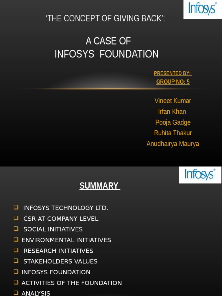 Infosys CSR Final | PDF | Economies | Business