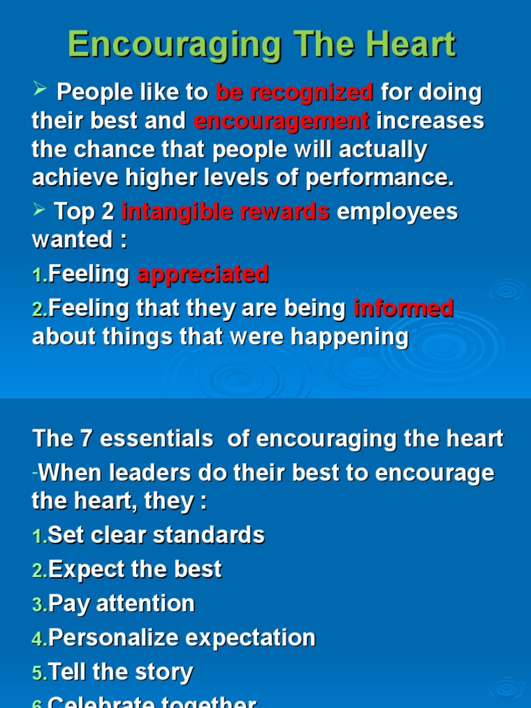 Encouraging The Heart | PDF | Business