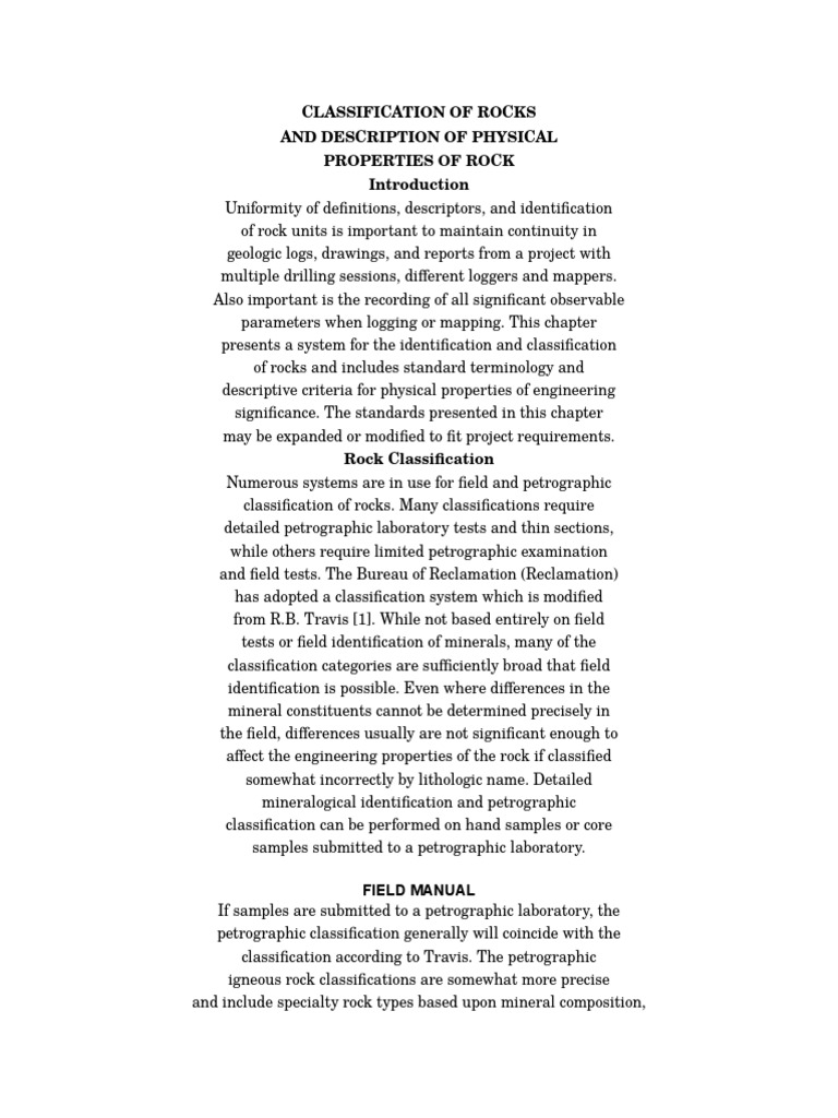 Classification of Rocks | PDF | Rock (Geology) | Petrology