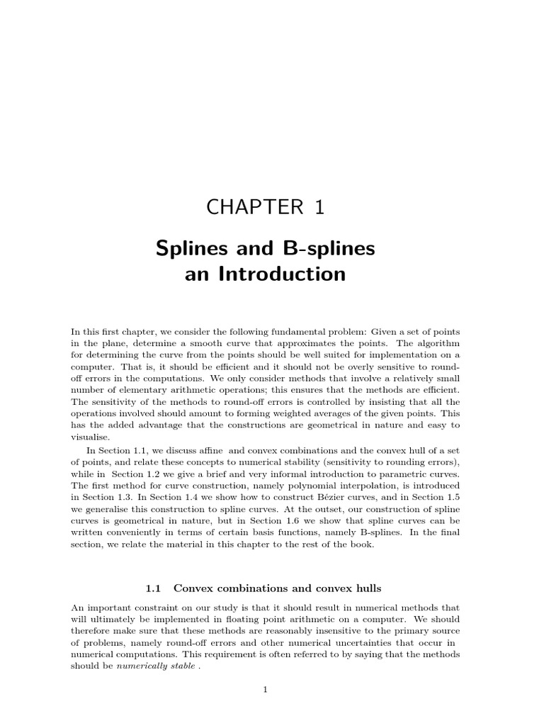 B-Splines Primer | PDF | Spline (Mathematics) | Interpolation