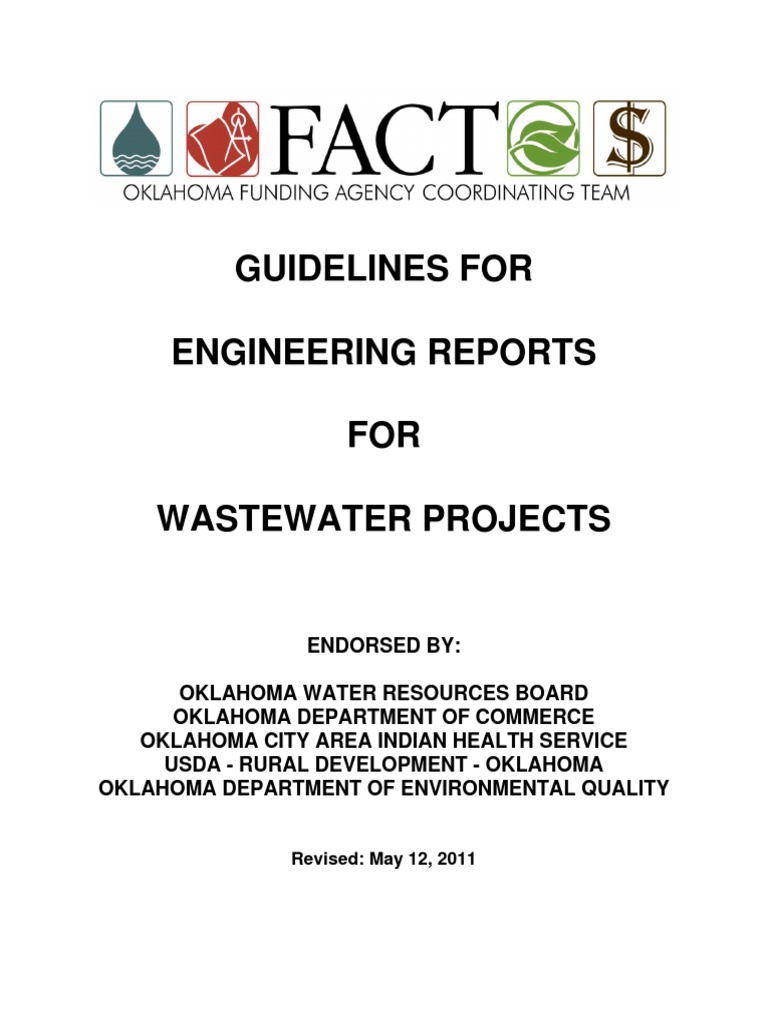 Guidelines For Engineering Reports FOR Wastewater Projects | PDF ...