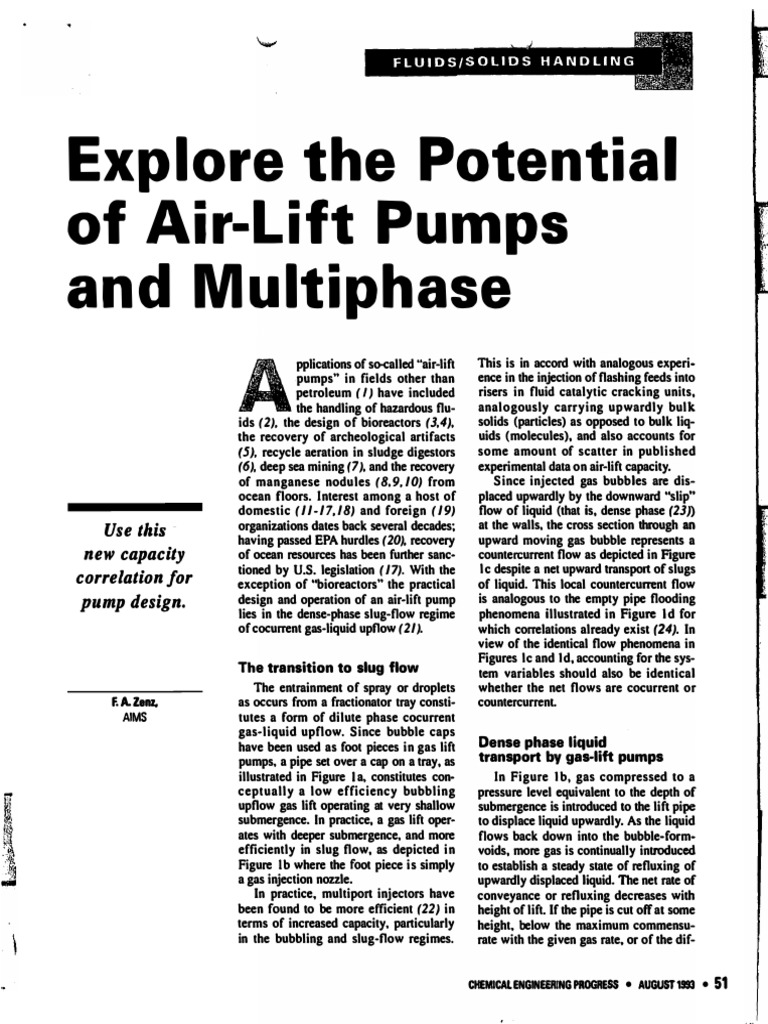 Air-Lift Pump Design and Applications | PDF | Lift (Force) | Pump