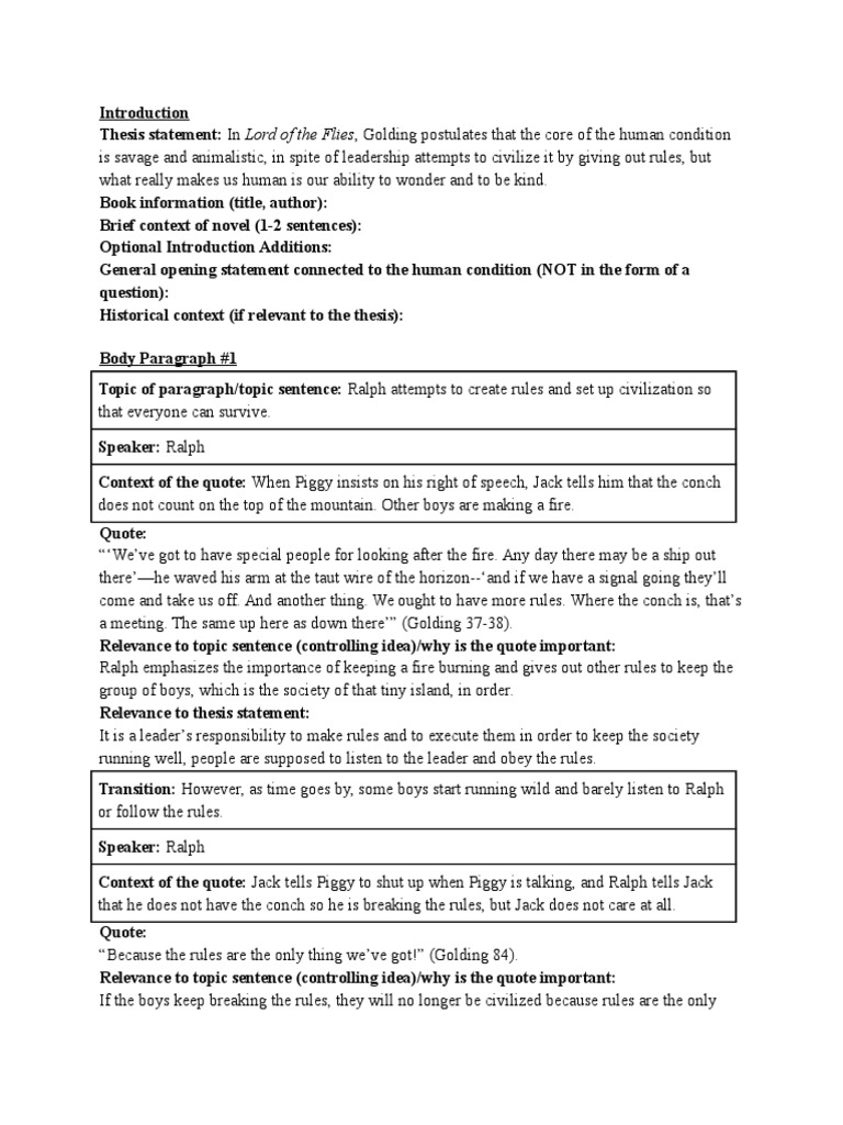 Lord of The Flies | PDF | General Fiction