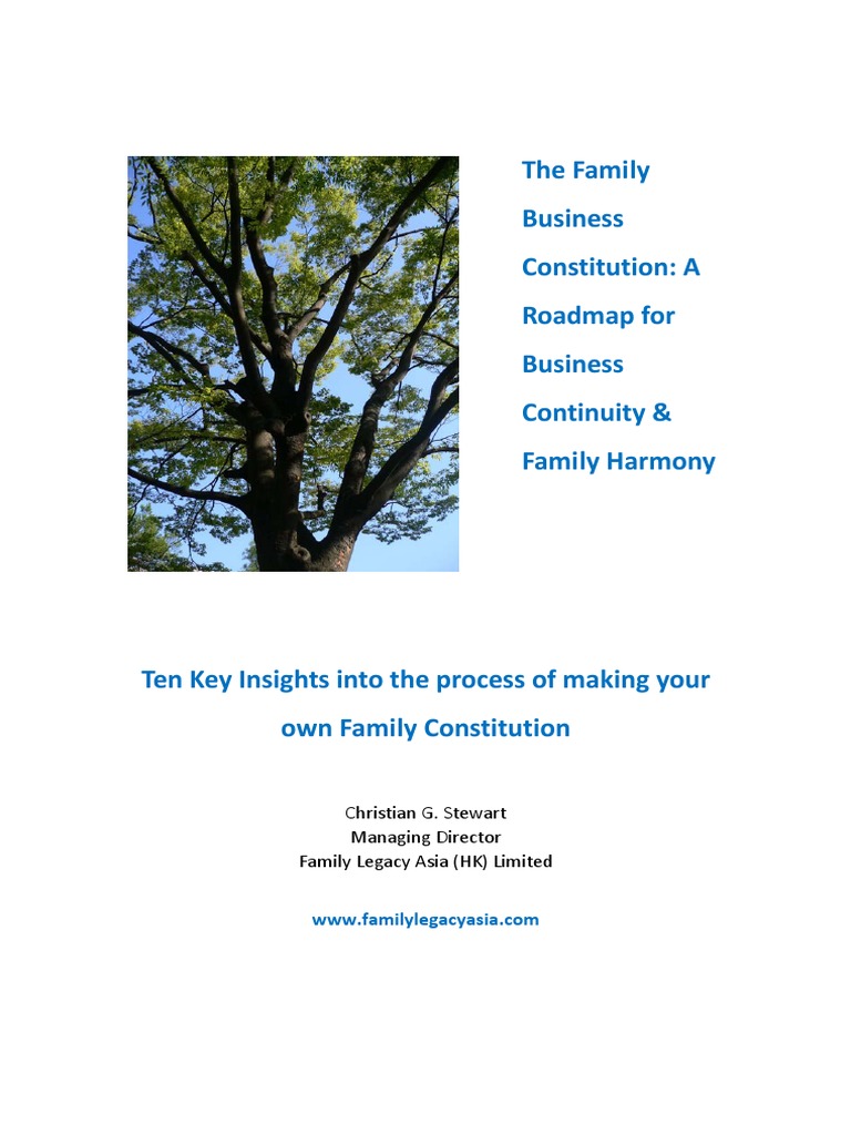 Ten Key Insights Into Making a Family Constitution | Governance ...