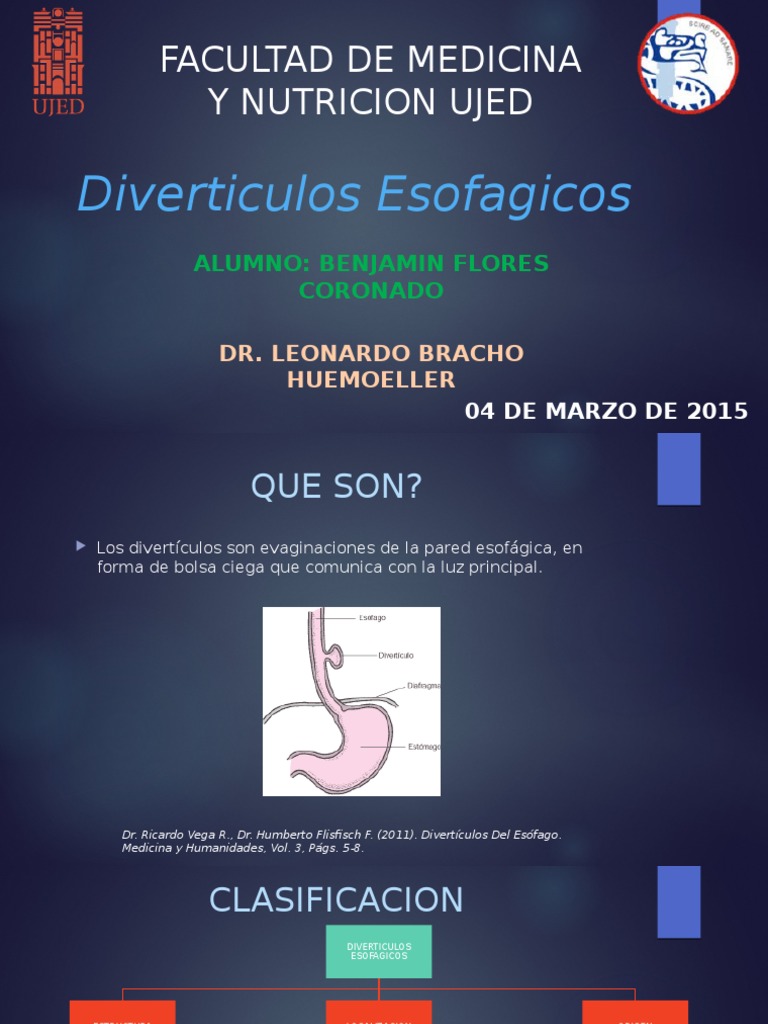 Diverticulos Esofagicos | PDF | Enfermedades y trastornos | Medicina ...