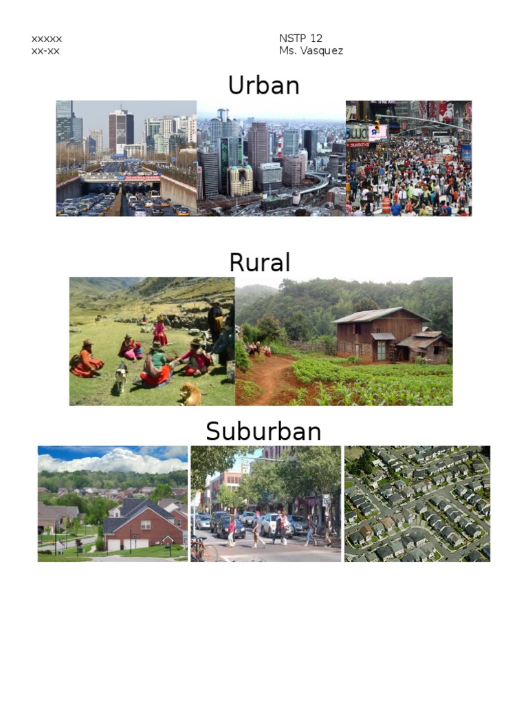Urban, Suburban, Rural | PDF