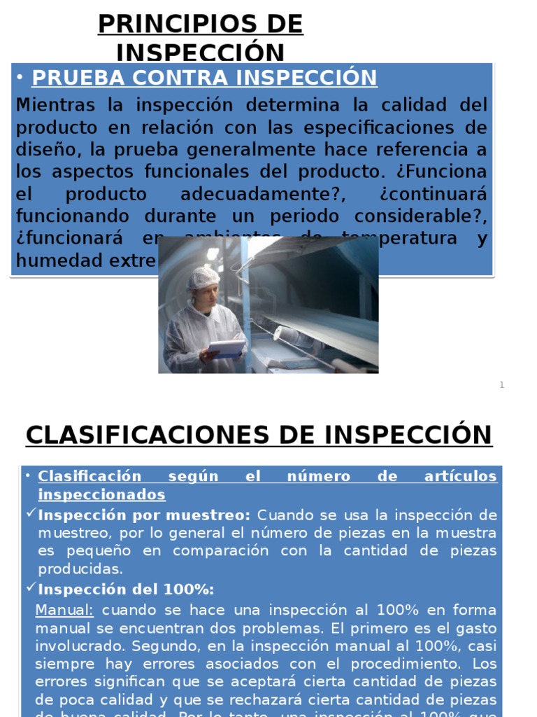 Principios de Inspección | PDF | Medición | Calidad (comercial)