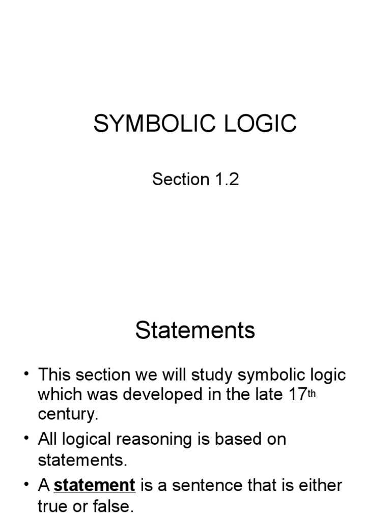 Introduction to Symbolic Logic | PDF | Syntax (Logic) | Teaching ...