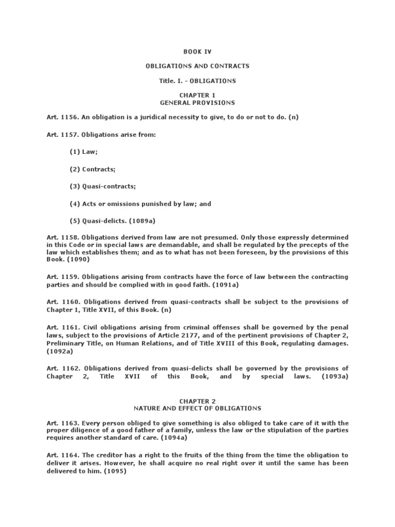 Obligations and Contracts I- Codal.pdf | Assignment (Law) | Guarantee