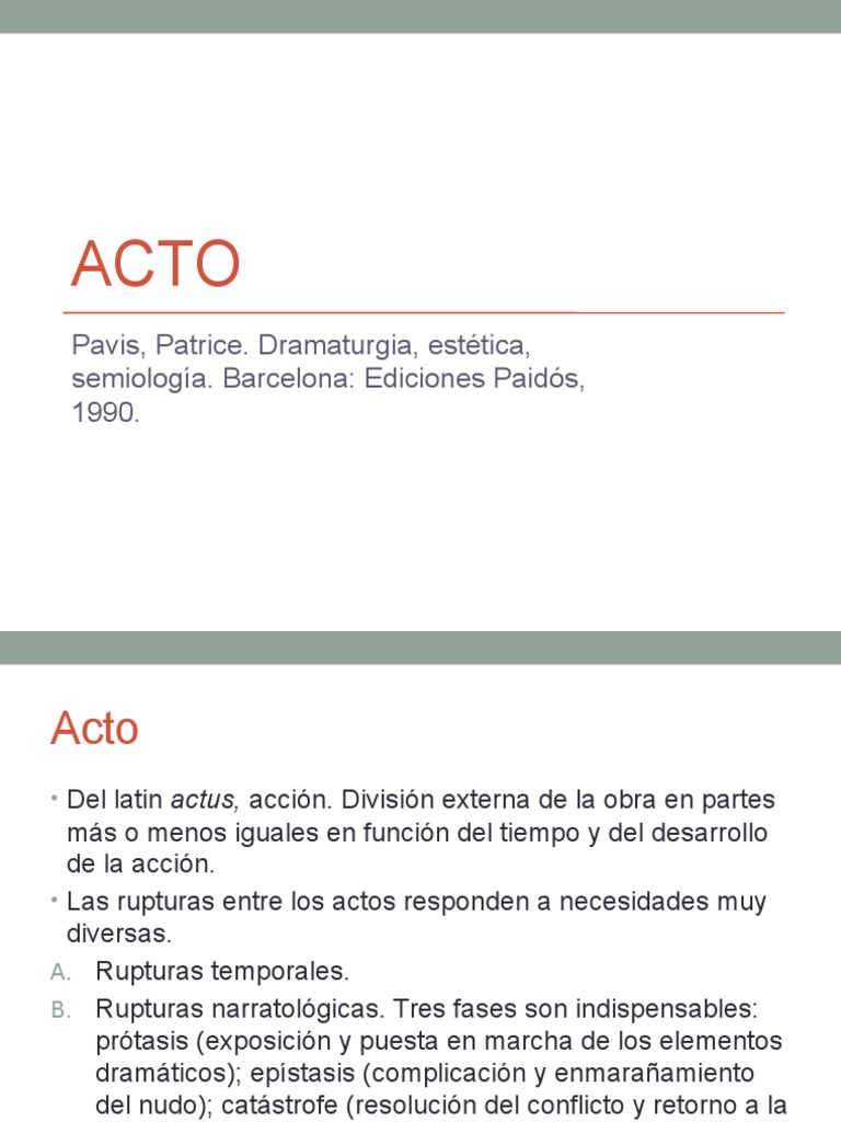 Elementos de Dramaturgia - Acción y Estructura Dramática | PDF | Teatro ...