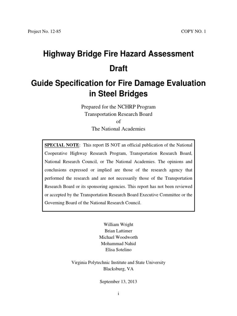 Fire Hazard Assessment for Steel Bridges | PDF | Yield (Engineering ...
