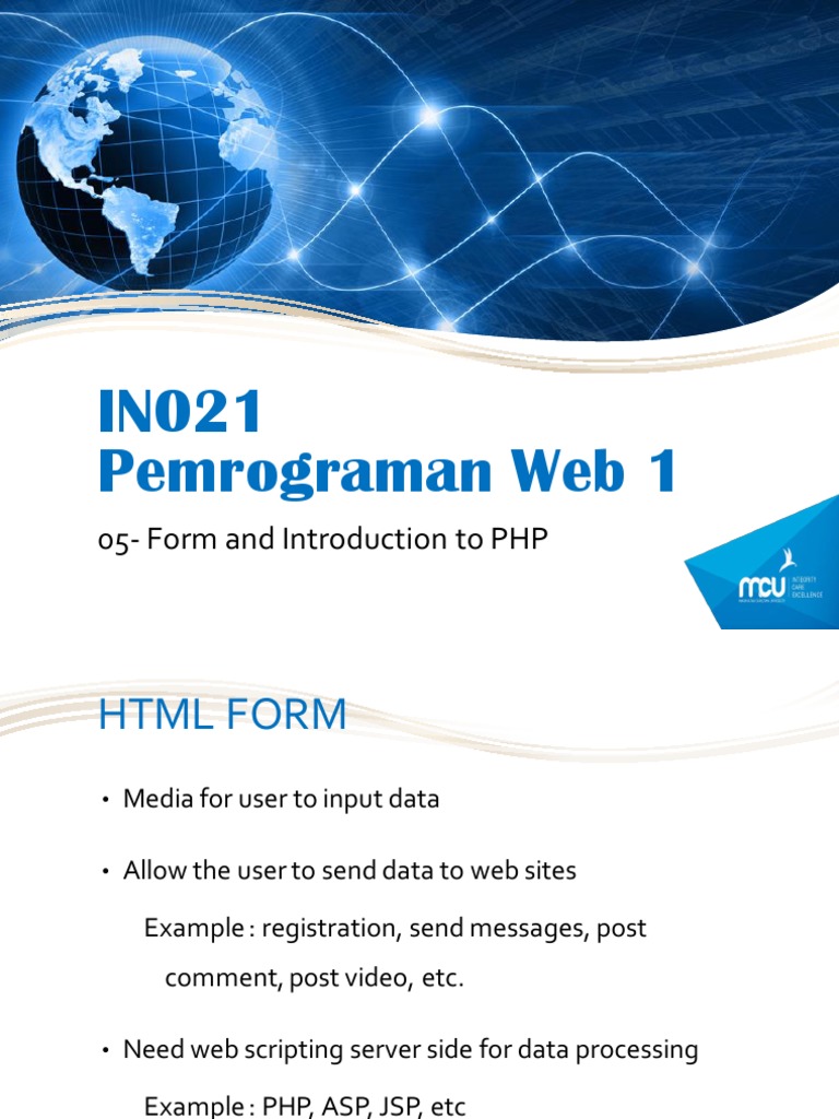 PW1 05-Form+IntroPHP PDF | PDF | Php | Software