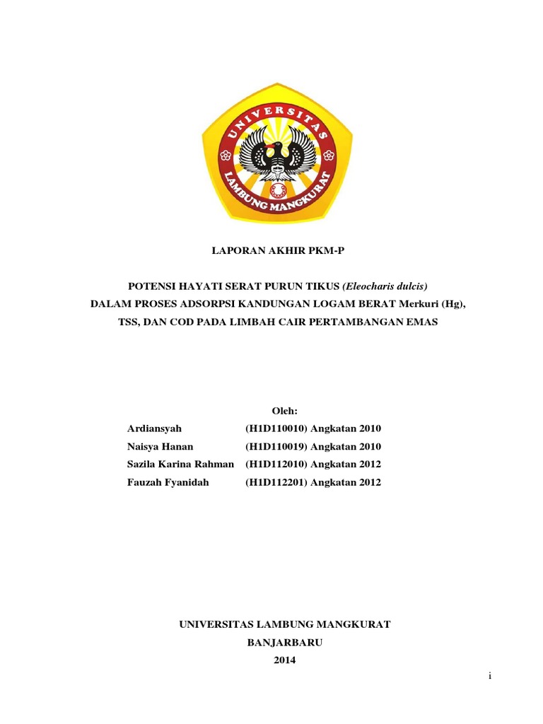 POTENSI HAYATI SERAT PURUN TIKUS (Eleocharis Dulcis) DALAM PROSES ...