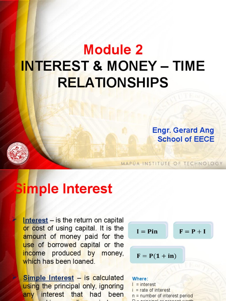 Engineering Economy Module 2 | PDF | Compound Interest | Interest