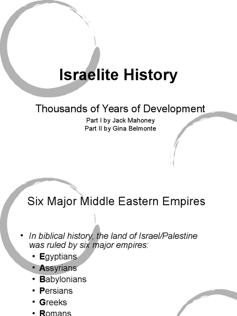 Israelite History: Thousands of Years of Development | PDF | Hasmonean ...
