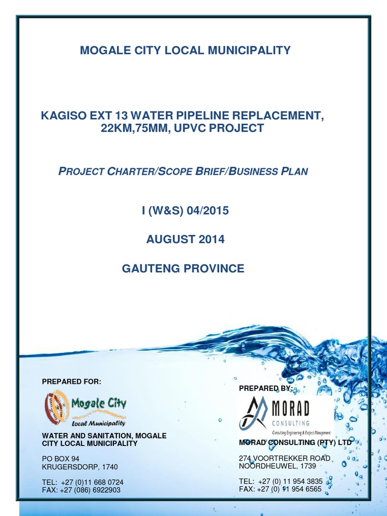 Kagiso Ext 13 Project Charter - Project Charter 02.09.2014 | PDF ...