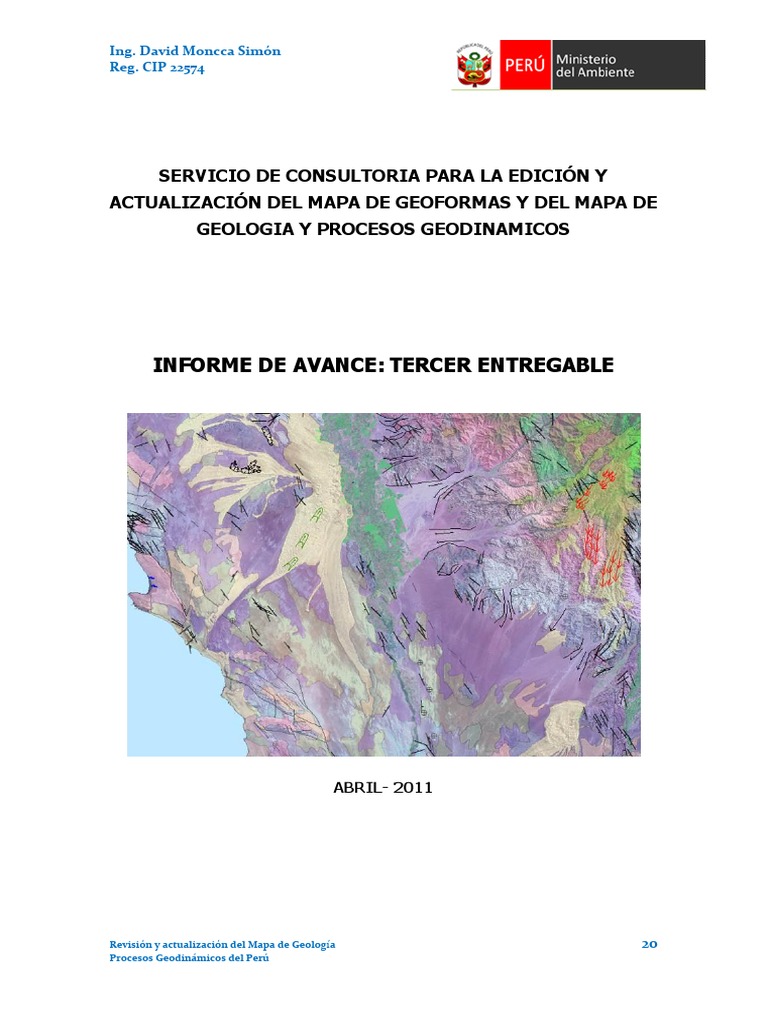 Actualización del Mapa Geológico del Perú | PDF | Cuaternario | Roca ...