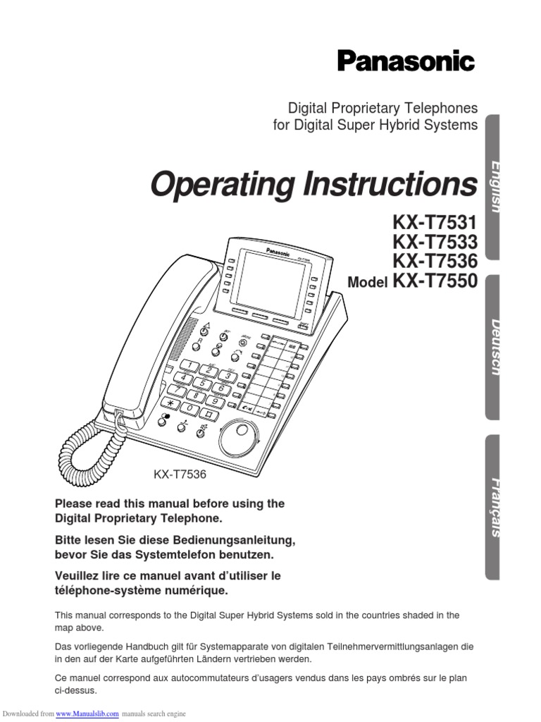 Panasonic Operating Instructions | PDF | Telephone | Telecommunications