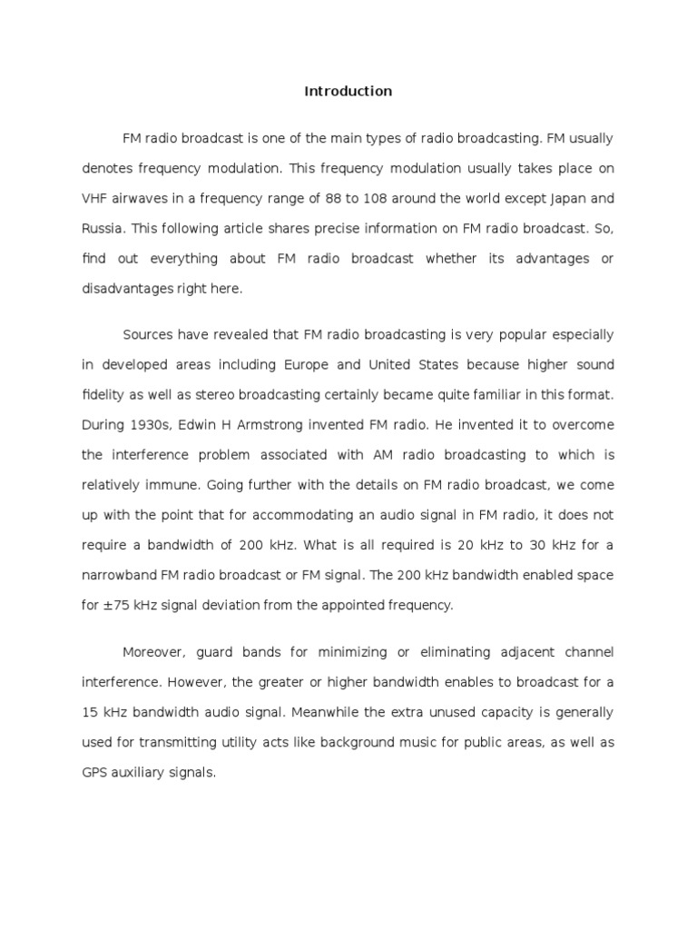 Design and Implementation of Rockstar Radio 94.7 MHz: A 20 kW FM Radio ...